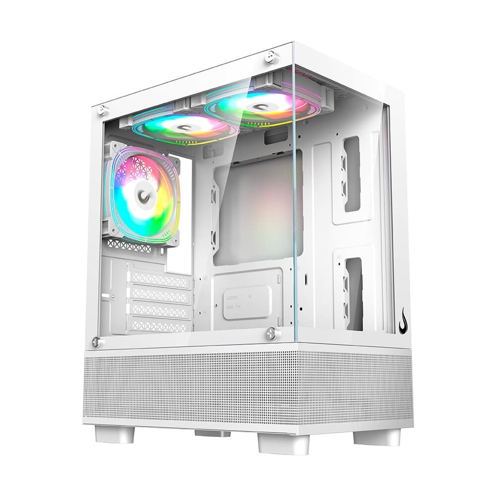 Gabinete Rise Mode Crystal Glass 02 ATX Mid Tower (Branco) - MEUPC.NET