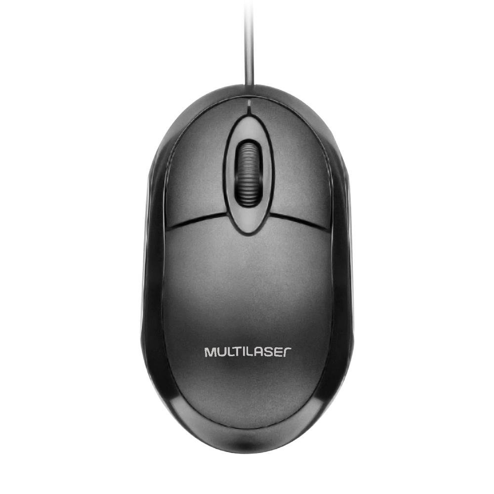 Mouse Multilaser Classic Box Full Black Com fio - MEUPC.NET